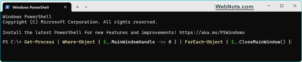 How to Close All Open Apps at Once in Windows 11? – WebNots