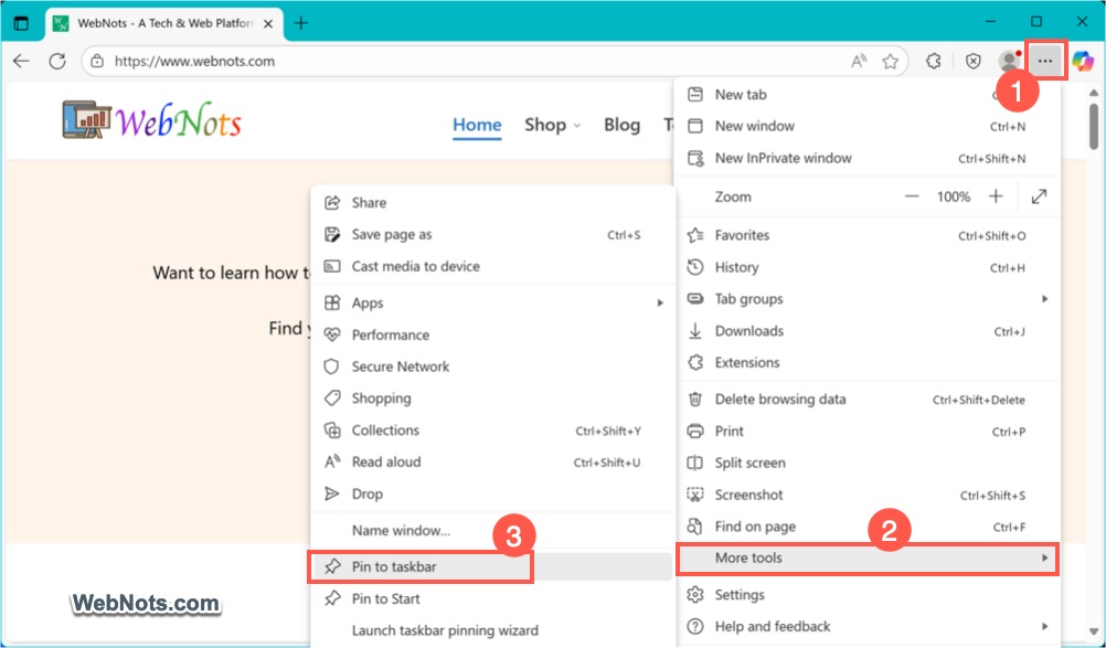How to Pin Websites to Your Taskbar from Microsoft Edge? – WebNots